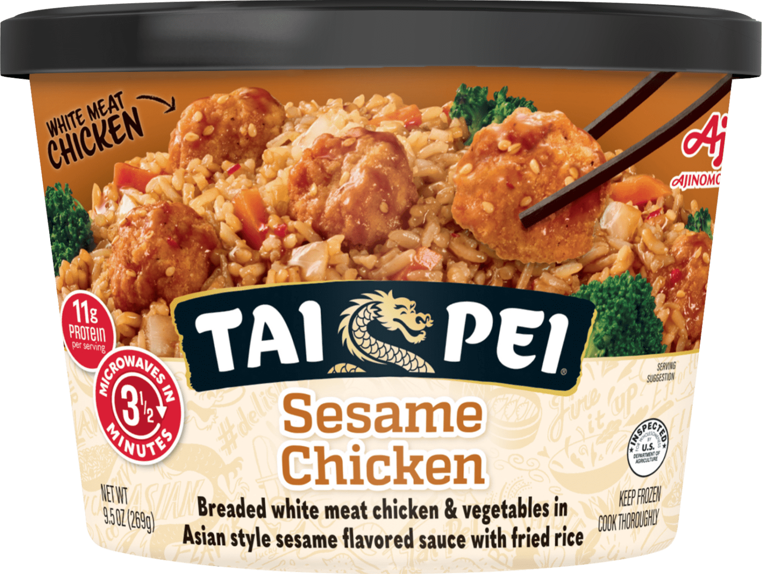 Chicken Fried Rice Frozen Meal, 11oz - Tai Pei